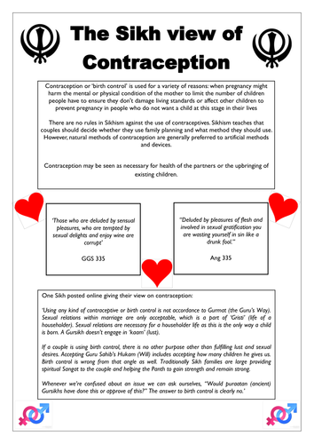 AQA NEW GCSE 2016: RELIGIOUS STUDIES THEME A CONTRACEPTION | Teaching ...