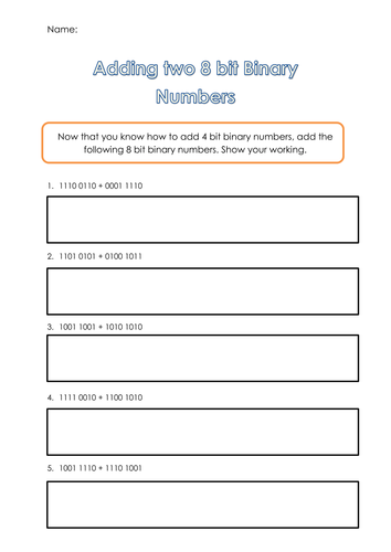 Binary Lessons (6 in Total) - Suitable for KS3 & KS4 | Teaching Resources