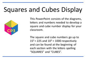 Squares and Cubes Display by cparkinson3 - Teaching Resources - Tes