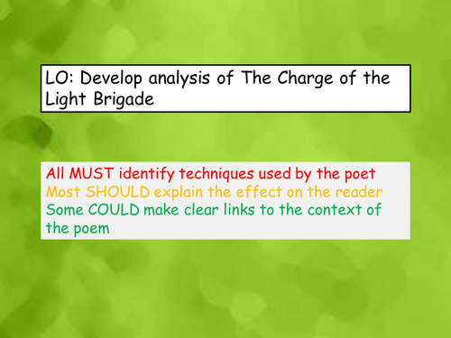 The Charge of the Light Brigade | Teaching Resources
