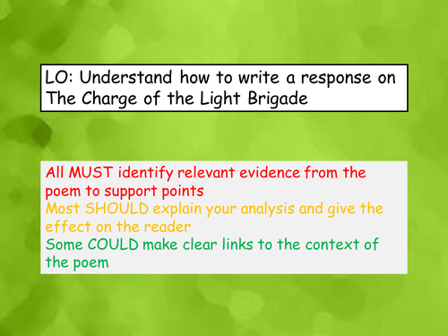 The Charge of the Light Brigade | Teaching Resources
