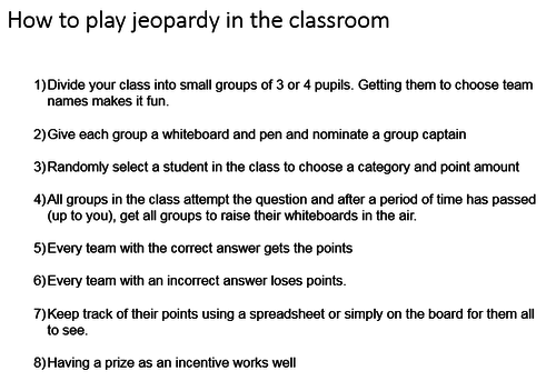 Solving Equations Revision Jeopardy Game | Teaching Resources