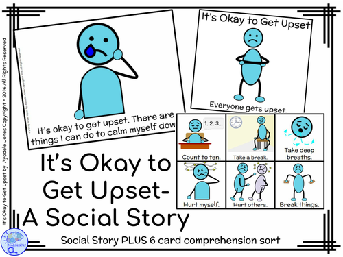 It's Okay to Get Upset- A Social Story for Behavior w/Comprehension ...