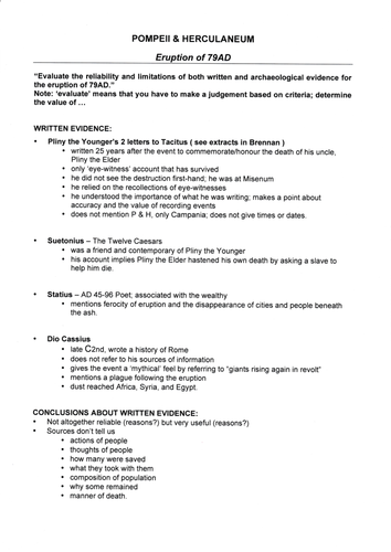 Pompeii Eruption Writing Task | Teaching Resources