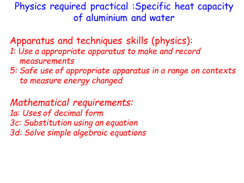 New AQA GCSE physics required practical: Specific heat capacity ...