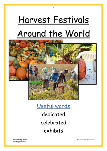 Harvest around the world Comprehension - Year 3 and 4 | Teaching Resources