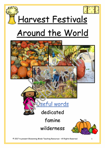Harvest around the world Comprehension / Year 3 and 4 | Teaching Resources