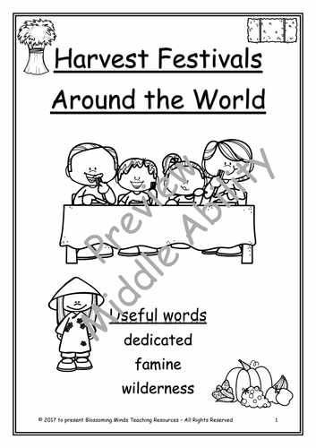 Harvest around the world Comprehension / Year 3 and 4 | Teaching Resources