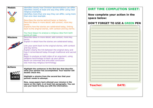 Year 7 RE Assessments | Teaching Resources