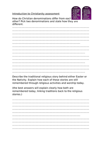 Year 7 RE Assessments | Teaching Resources