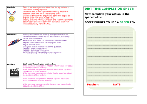 Year 7 RE Assessments | Teaching Resources