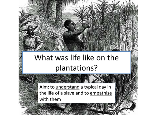 Slavery - Life on Plantations | Teaching Resources