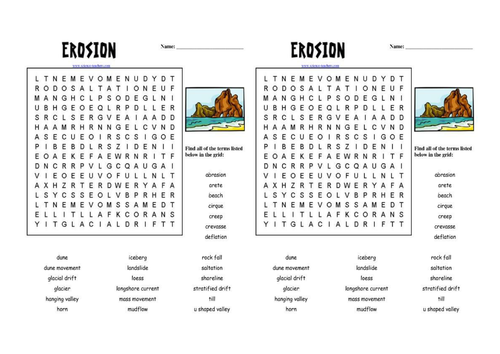 KS3 unit - LANDSCAPES - L2 - erosion | Teaching Resources