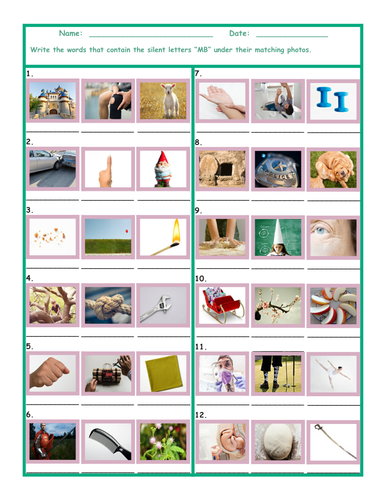 Phonics Silent Letters MB Worksheet | Teaching Resources