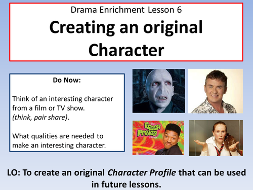 Characterisation - Creating a character | Teaching Resources