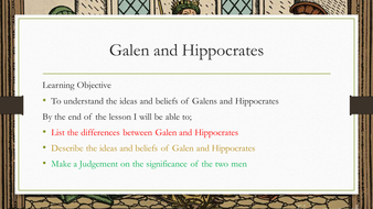 Galen and Hippocrates (Year 7) | Teaching Resources