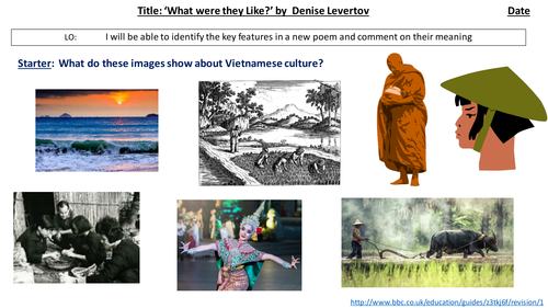 'What Were They Like?' by Denise Levertov | Teaching Resources