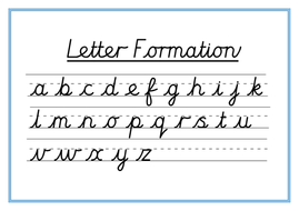 Cursive Letter Formation Word Mats | Teaching Resources
