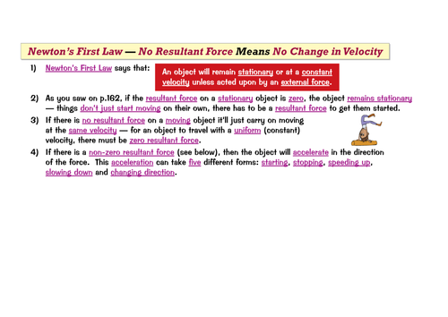 GCSE Newton's 1st and 2nd Laws | Teaching Resources
