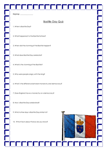 Bastille Day Pack – La Fete Nationale, French Revolution, Assembly 14 ...