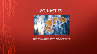 Sonnet 73 PPT - William Shakespeare | Teaching Resources