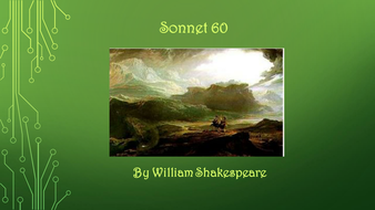 Sonnet 60 PPT - William Shakespeare | Teaching Resources