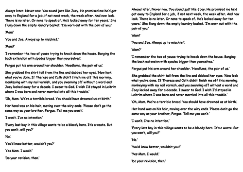 Bog Child - chapter 2 | Teaching Resources