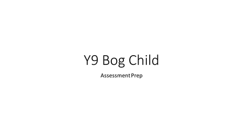 Bog Child assessment | Teaching Resources