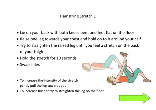 Hamstring stretch | Teaching Resources Hamstring stretch | Teaching Resources