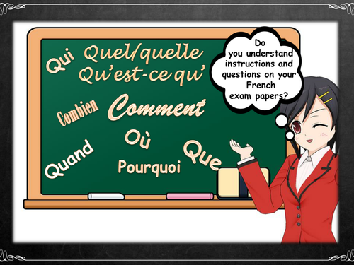 Prepared for your French exam?/Familiarise yourself with question words ...