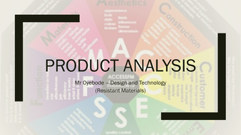 Product Analysis | Teaching Resources