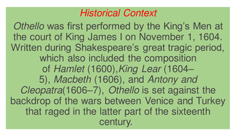 All you need to teach "Othello" for AQA A Level English | Teaching ...