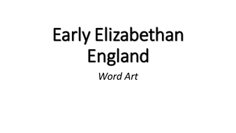 Elizabeth I WordArt GCSE Units Revised (Elizabethan) | Teaching Resources
