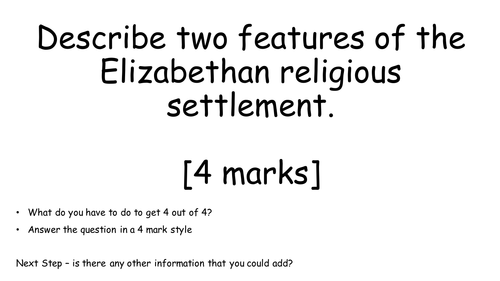 KS4 - Elizabethan England - Puritans | Teaching Resources