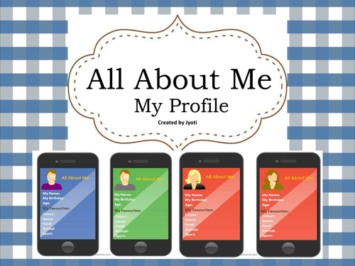 All About Me - My Profile | Teaching Resources