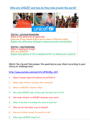 Unicef + United Nations | Teaching Resources