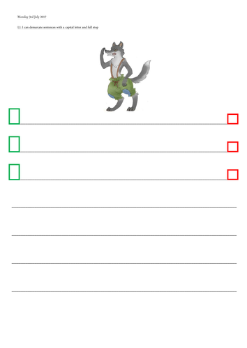 Big Bad Wolf Character Description - Finger Spaces and Sentence ...