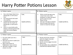 Science Harry Potter Potions Carousel Lesson by lottie106 | Teaching ...