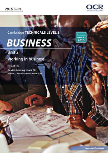 Cambridge Technicals - Business Studies - Level 03 2016 Specification ...