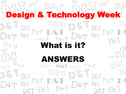 What is it Design & Technology Quiz Starter Activity | Teaching Resources