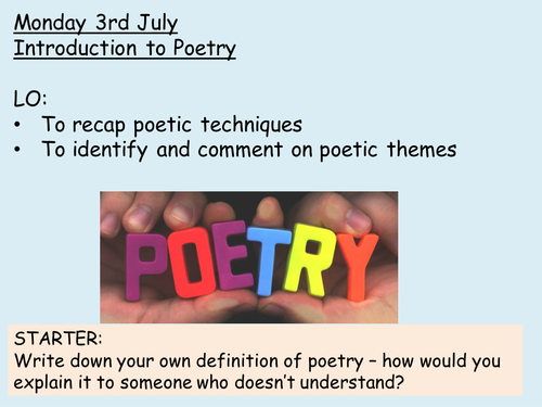 Introduction to AQA Power and Conflict Poetry - Y9 | Teaching Resources