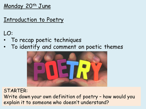 Introduction to AQA Power and Conflict Poetry - Y9 | Teaching Resources