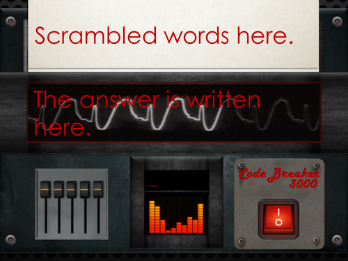 Anagram template | Teaching Resources