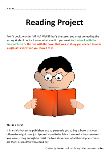 Reading Project | Teaching Resources