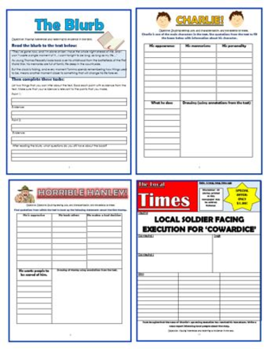 Private Peaceful - KS3 Comprehension Activities Booklet! | Teaching ...