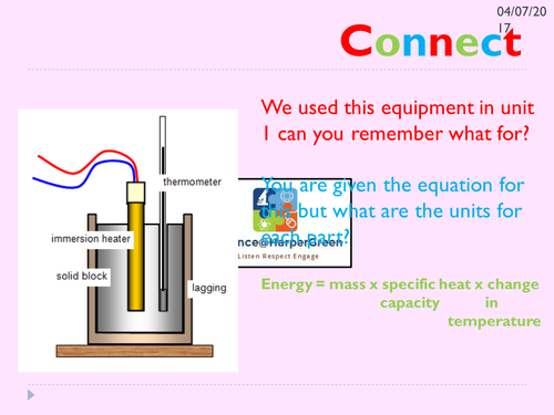 GCSE Specific Heat Capacity | Teaching Resources