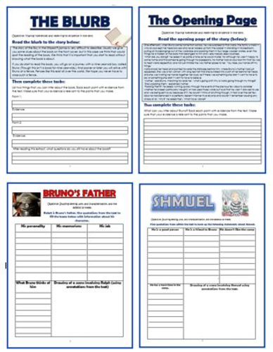 The Boy in the Striped Pyjamas - KS3 Comprehension Activities Booklet ...