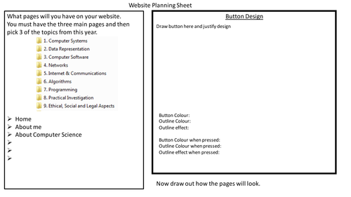 Website Design Planning | Teaching Resources