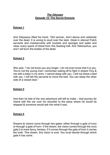 The Odyssey - Complete SoW | Teaching Resources