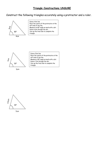 Constructions - Triangles and Bisecting | Teaching Resources